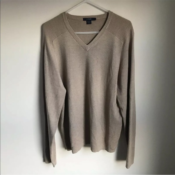 J. Crew | Sweaters | J Crew V Neck Wool Sweater Tan Camel | Poshmark